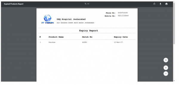 expired product report – IT VISION | Web & Software Technology